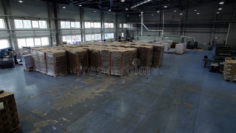 Warehouse for Materials from Container and Multilayer Cardboard Stock ...
