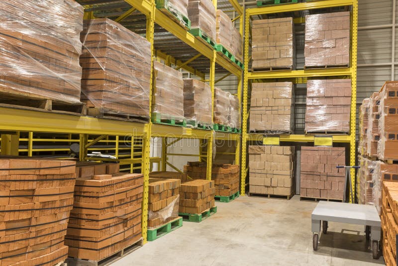 Warehouse of materials stock image. Image of materials - 135813321