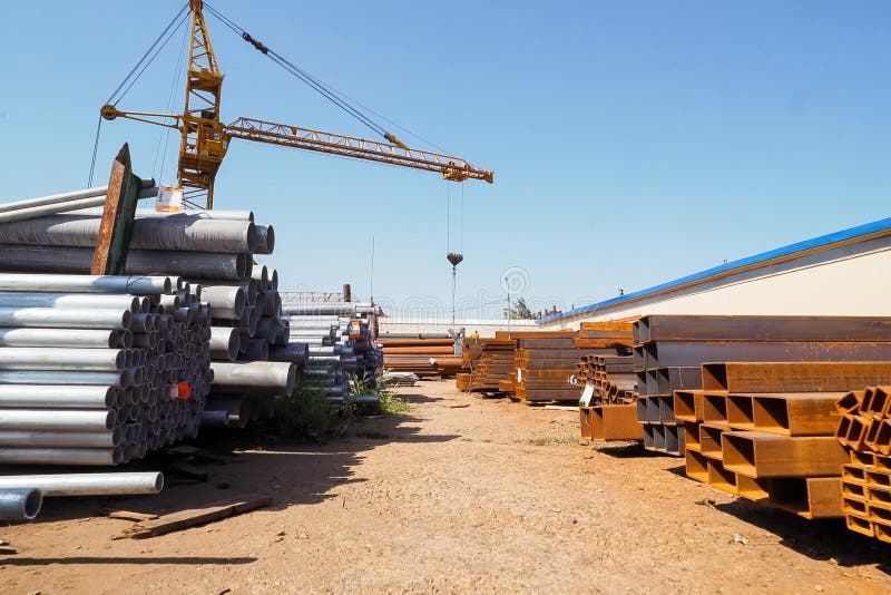 Warehouse of Metal Products Stock Photo - Image of industrial, iron ...