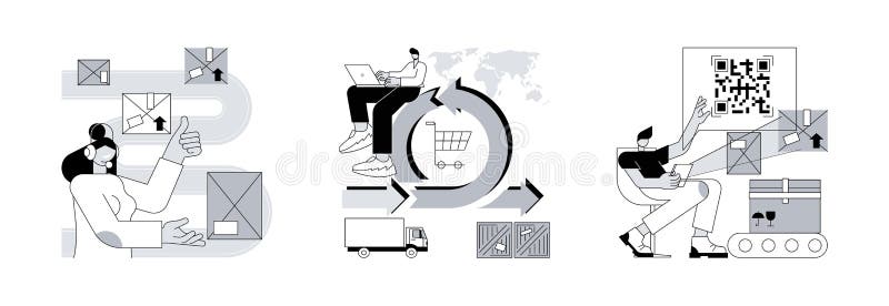 Warehouse Modern Technology Abstract Concept Vector Illustrations ...