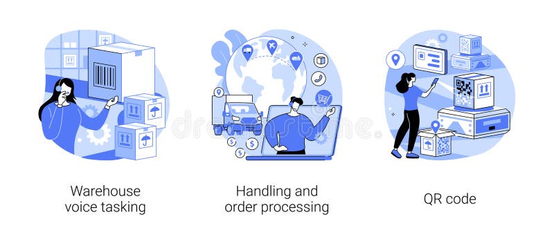 Warehouse Modern Technology Abstract Concept Vector Illustrations ...