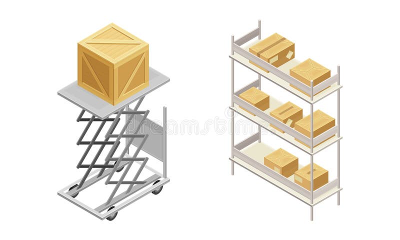 Warehouse Objects and Equipment Set, Intelligent Manufacturing, Robotic ...