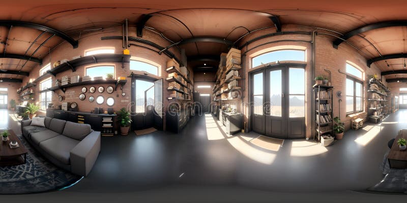 Warehouse Office Boxes Logistic Center Equirectangular 360 Degree HDRI ...
