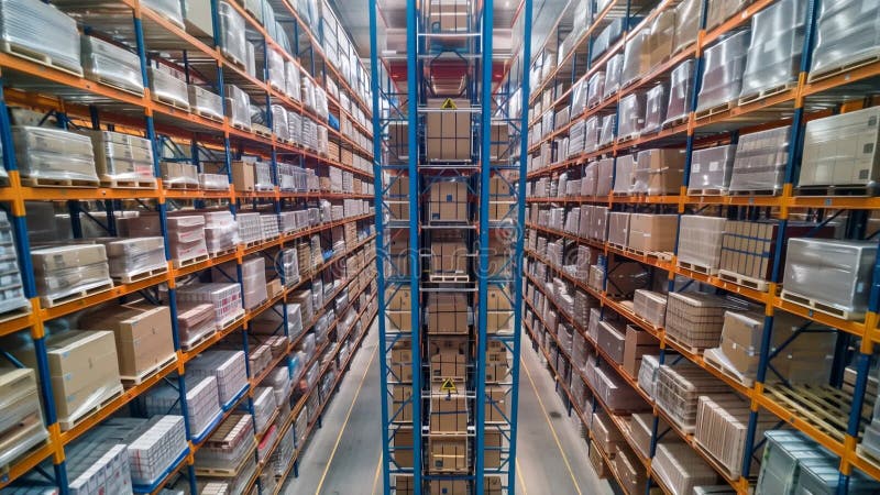 Warehouse Operations Showcasing Extensive Storage Systems and Organized ...