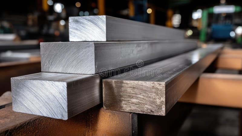 In a Warehouse, Operators are Using Steel Bars and Metal Sheets To ...