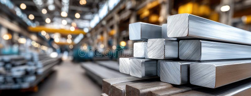 In a Warehouse, Operators are Using Steel Bars and Metal Sheets To ...