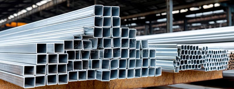 In a Warehouse, Operators are Using Steel Bars and Metal Sheets To ...