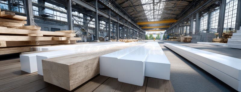 In a Warehouse, Operators are Using Steel Bars and Metal Sheets To ...