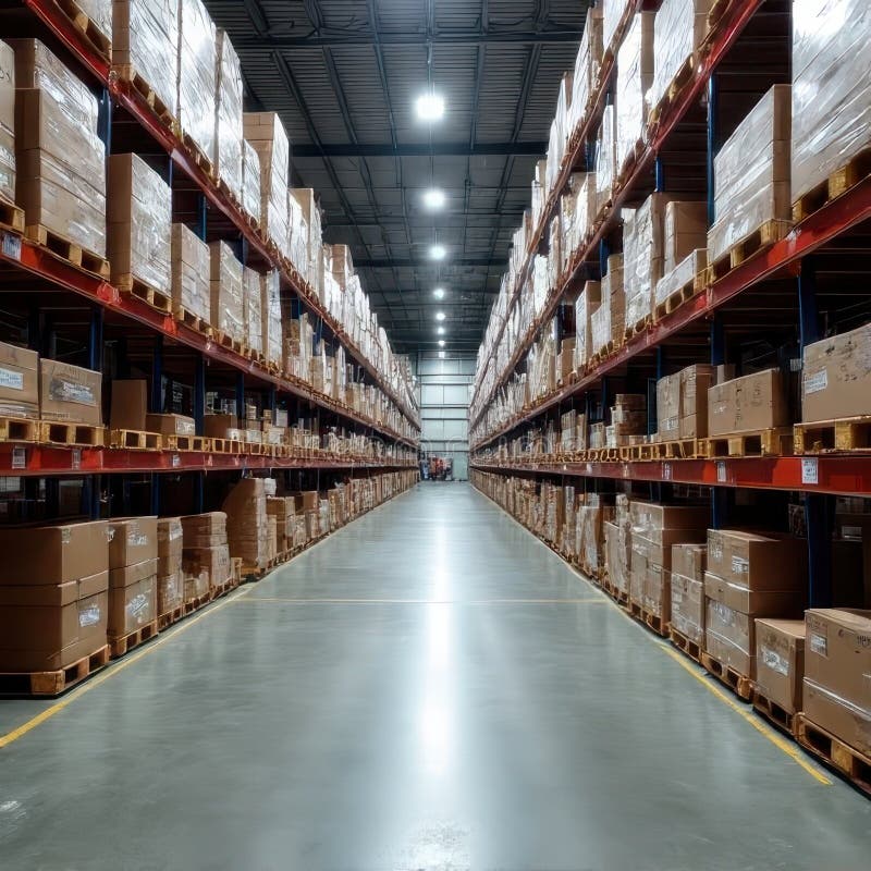 Warehouse Organization and Inventory Management Illustration Stock ...