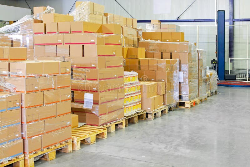 Warehouse packages stock photo. Image of pile, boxes - 11136312