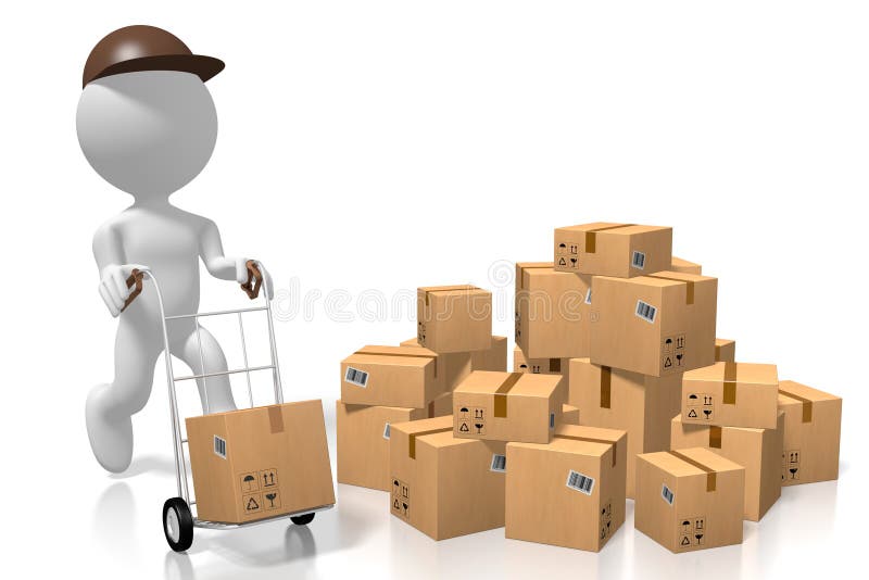 Character Warehouse Worker Checking Goods. Illustration Vector Stock ... Character Warehouse Worker Checking Goods. Illustration Vector Stock ...