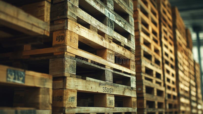 Warehouse Pallet Stack stock image. Image of chain, supply - 377682709