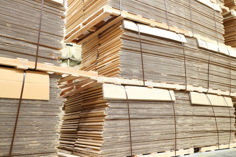 Warehouse paper box stock image. Image of building, room - 61594227