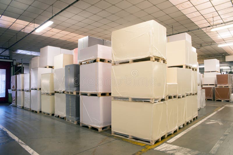 Warehouse (paper and Cardoboard) Stock Photo - Image of fibres ...