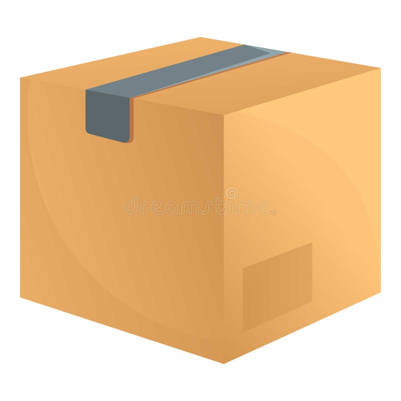 Warehouse Label Parcel Icon, Cartoon Style Stock Vector - Illustration ...