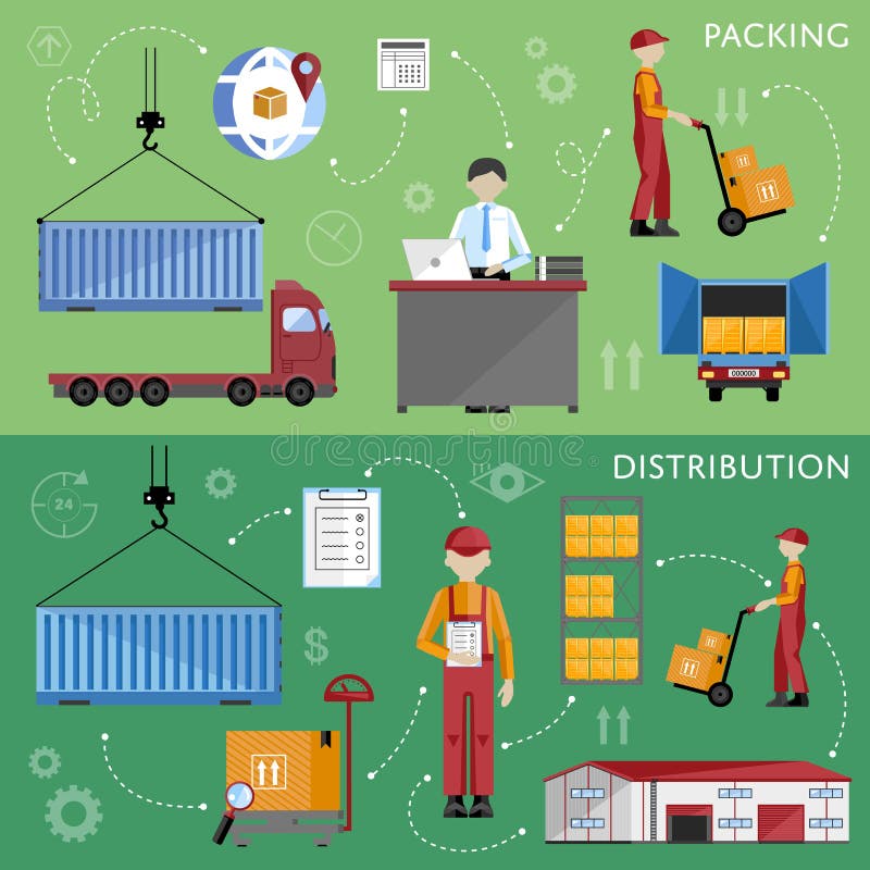 Warehouse Process Infographics Vector Illustration Stock Vector ...