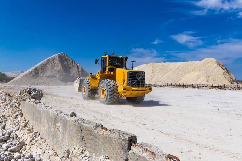 Warehouse Production in Quarry Blue Clay Stock Photo - Image of ground ...