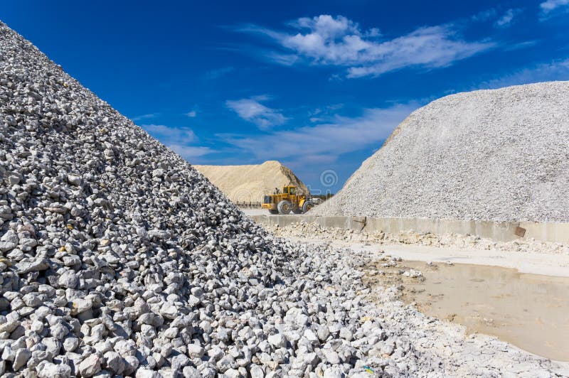 Warehouse Production in Quarry Blue Clay Stock Photo - Image of ground ...