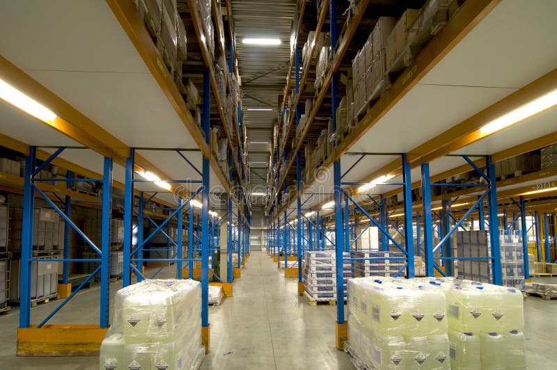 Warehouse with products editorial photography. Image of ship - 96621182
