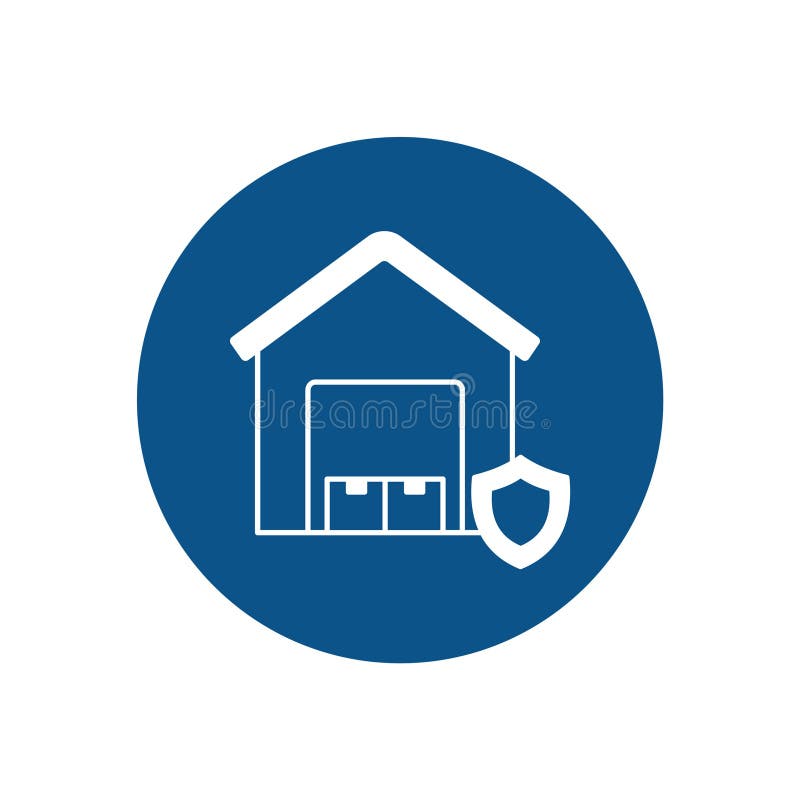 Warehouse Protection Vector Icon with Background Trendy Colors Stock ...