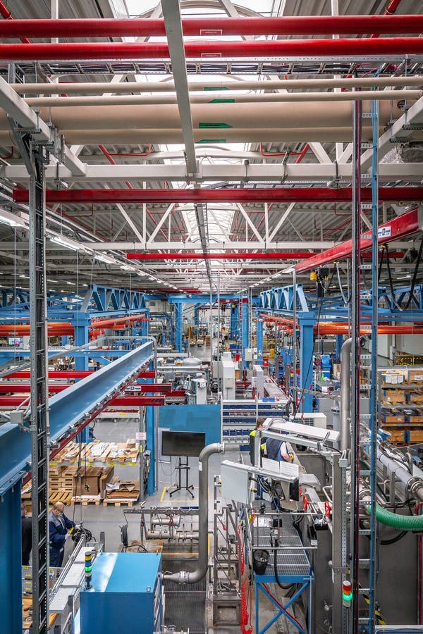 Pump Plant Warehouse Front View of Interior Stock Photo - Image of ...