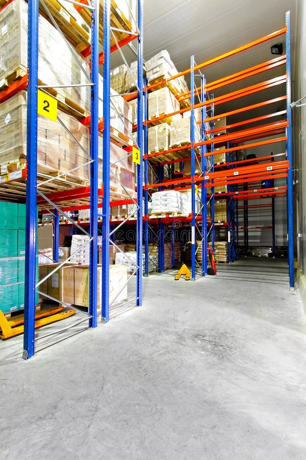 Warehouse racks stock image. Image of commercial, logistic - 19085845