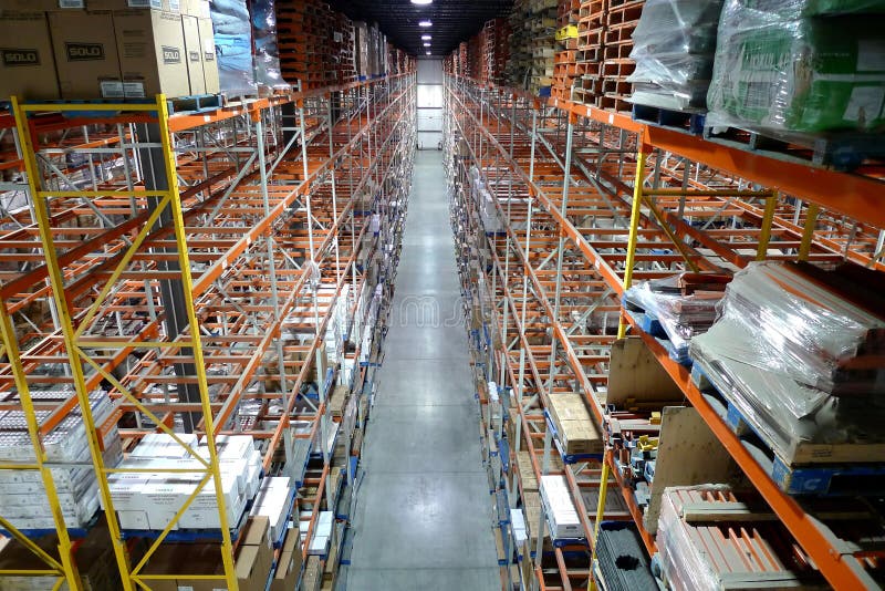 Warehouse food depot stock image. Image of crate, stillage - 14942369