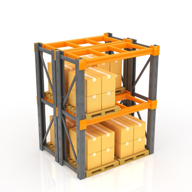 Warehouse Racks stock illustration. Illustration of industry - 33253761