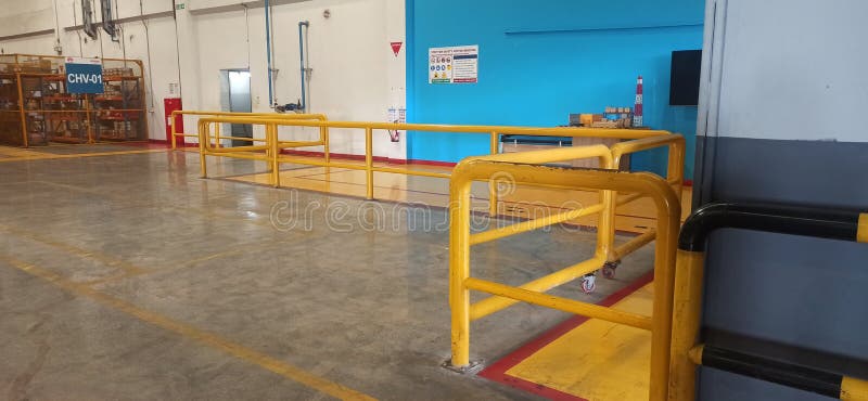 Warehouse Railing Safety Ways Stock Photo - Image of railing, safety ...