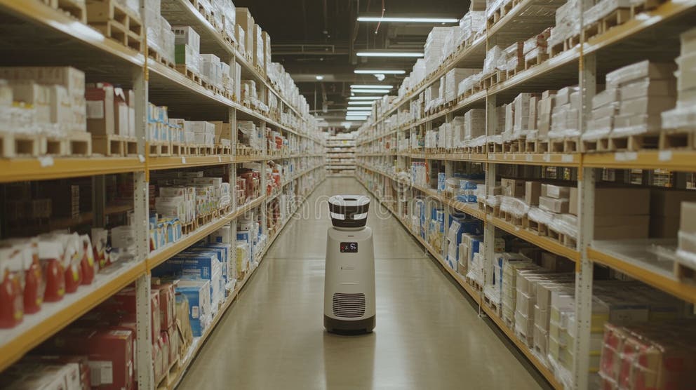 Warehouse Robot Navigating Aisles with Computer Vision Sensors for ...