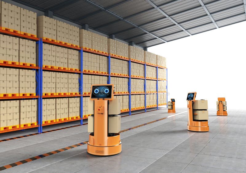 Warehouse robot assembly stock photo. Image of electronic - 101627194