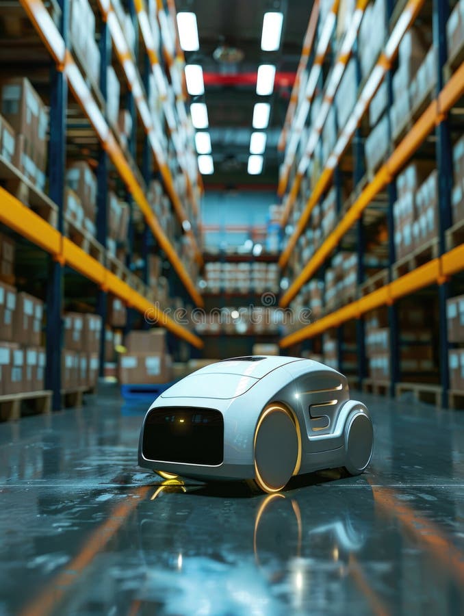 Warehouse Robot stock photo. Image of equipment, logistics - 375087068