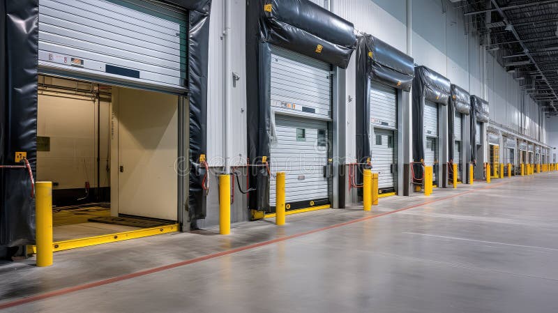 Warehouse Rolling Steel Door Stock Illustration - Illustration of steel ...