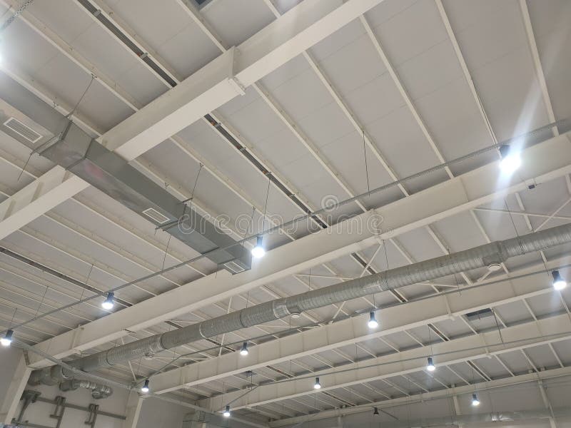 Warehouse Roof Overlap Structure Stock Image - Image of overlap ...