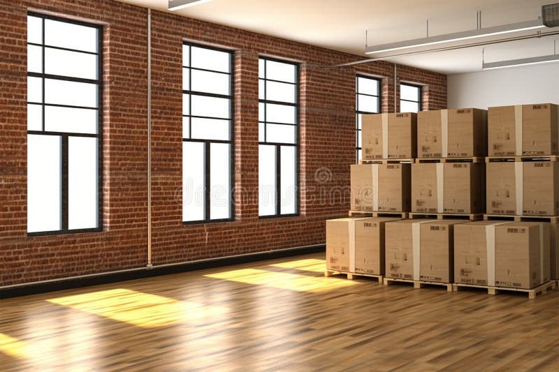 Warehouse Room Delivery Packages Arragement in the Expeditions Stock ...