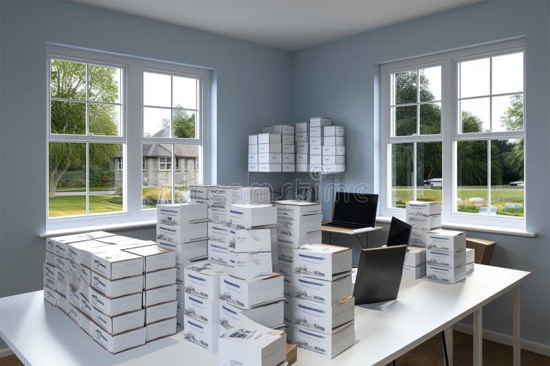 Warehouse Room Delivery Packages Arragement in the Expeditions Stock ...