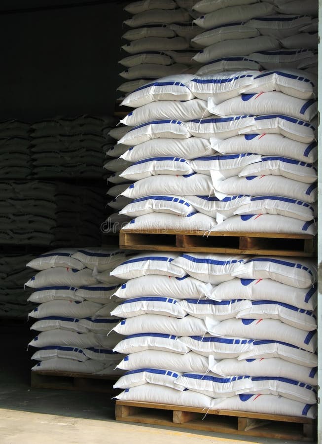 Warehouse with Sacks stock image. Image of orderly, sack - 2848195