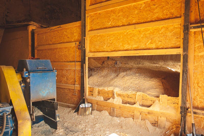 The Warehouse for Sawdust at the Factory Stock Image - Image of ...