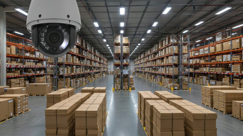 Warehouse Security System stock illustration. Illustration of ...
