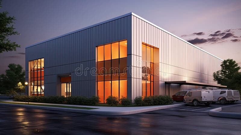 Warehouse Self Storage Building Stock Illustration - Illustration of ...