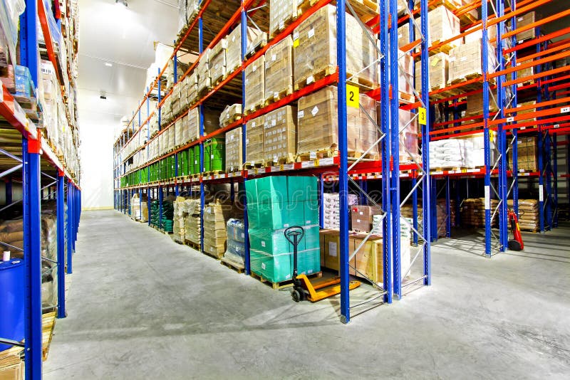 Warehouse shelves stock image. Image of merchandise, racks - 18587117