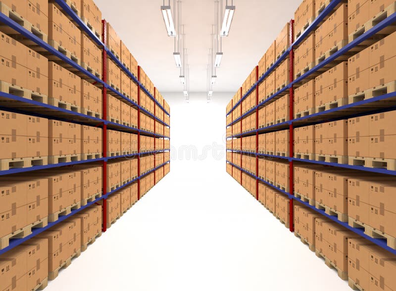 Warehouse rack stock photo. Image of shelves, distribution - 3135718