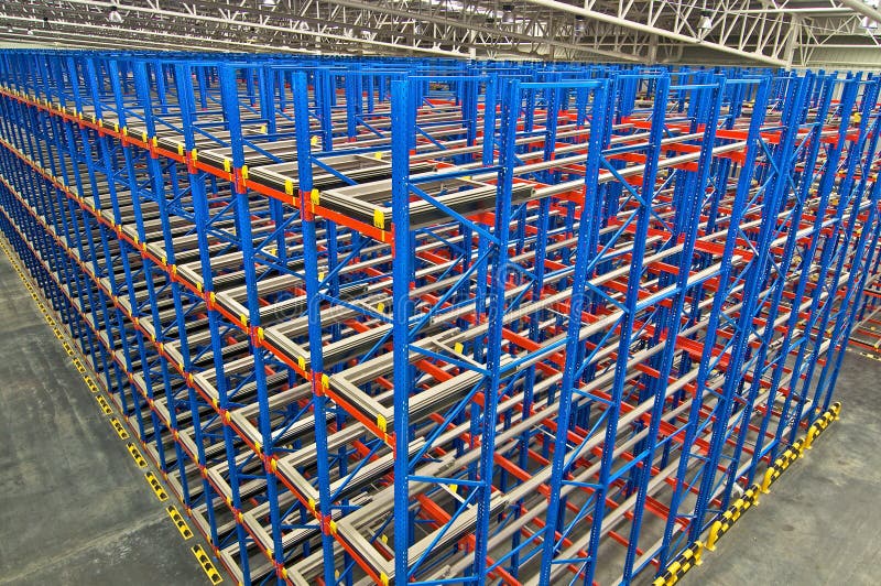Warehouse Shelving Storage, Metal, Pallet Racking System Stock Photo ...