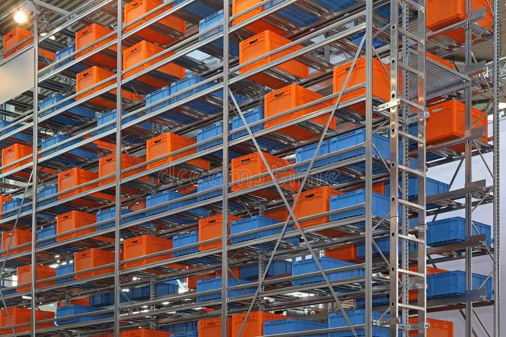 Warehouse shelving system stock image. Image of system - 30418687