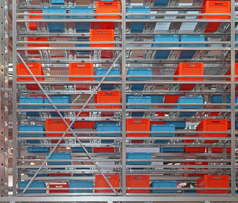 Warehouse Shelving System stock image. Image of shelving - 128756789