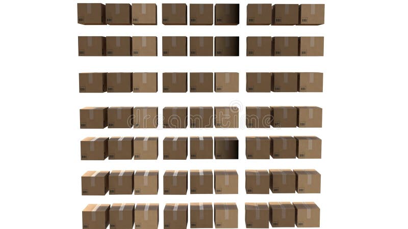 Warehouse Shelving Unit with Cardboard Boxes Stock Video - Video of ...