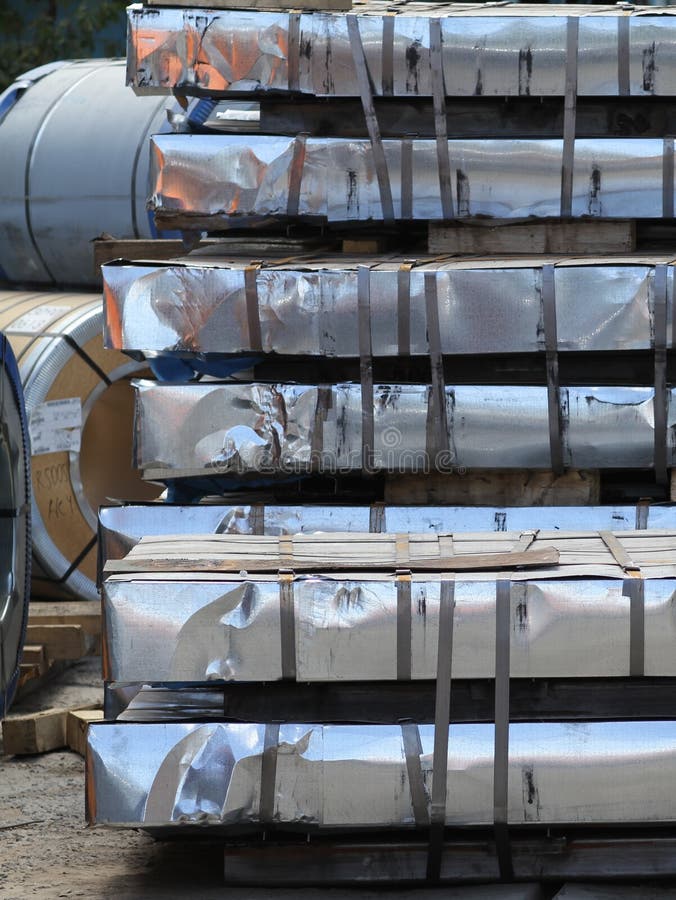 Warehouse for Shipping, Handling and Storage of Sheet Metal Stock Photo ...