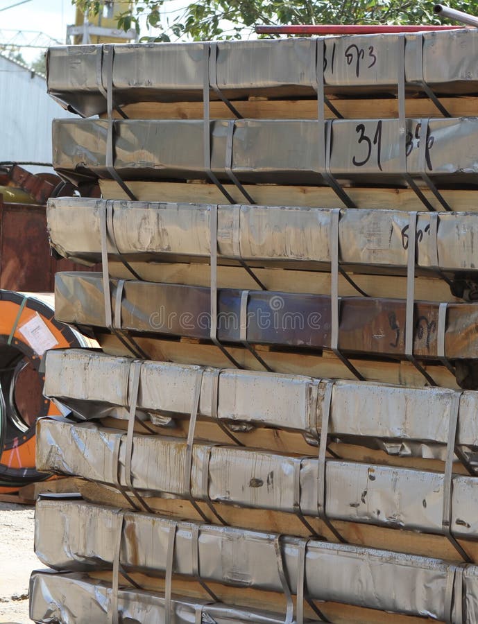 Warehouse for Shipping, Handling and Storage of Sheet Metal Stock Image ...