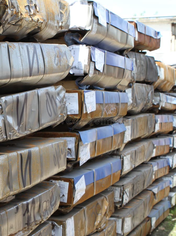 Warehouse for Shipping, Handling and Storage of Sheet Metal Stock Photo ...