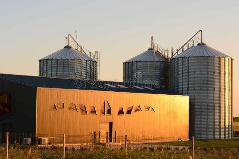 Warehouse Silo in Modern Farming Stock Image - Image of grains, fresh ...